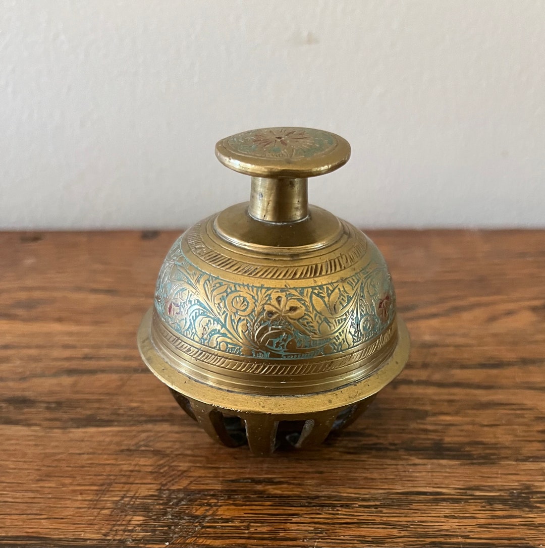 Vintage Brass Indian Elephant Claw Bell - Etsy