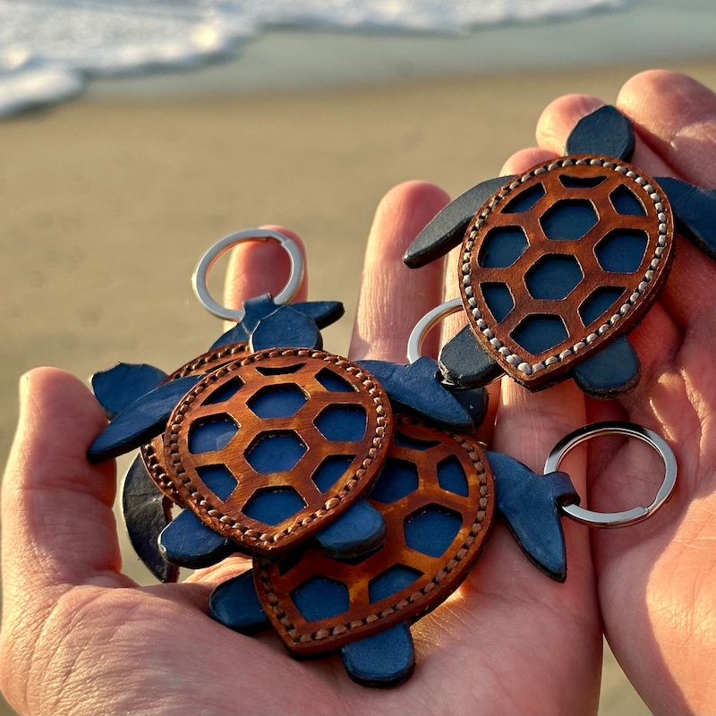 Turtle Bag Charm Leather - Etsy
