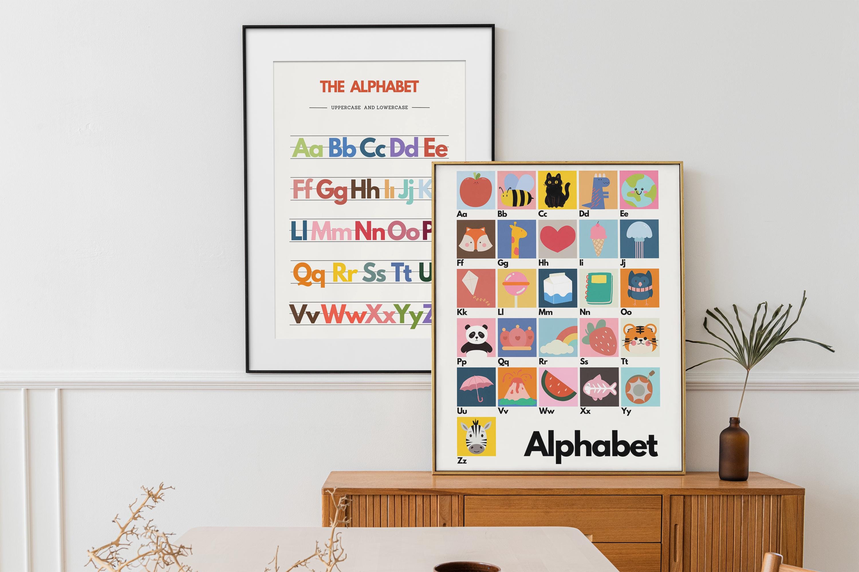 Rainbow Alphabet Chart Poster, Homeschool Decor (digital Print) - Etsy