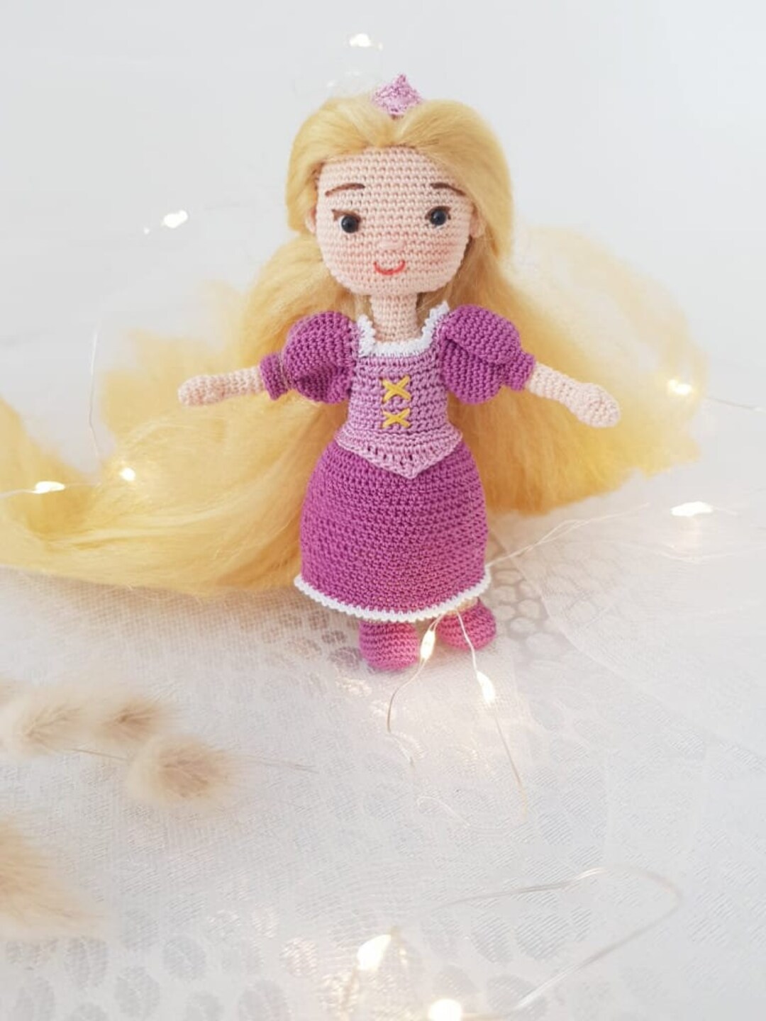Princess Rapunzel Doll , Micro Doll, Crochet Pattern Rapunzel, English Pdf Pattern, Amigurumi ...