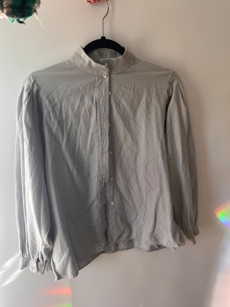 Light Grey Button-up Vintage - Etsy