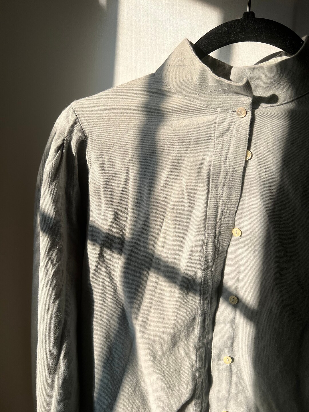 Light Grey Button-up Vintage - Etsy