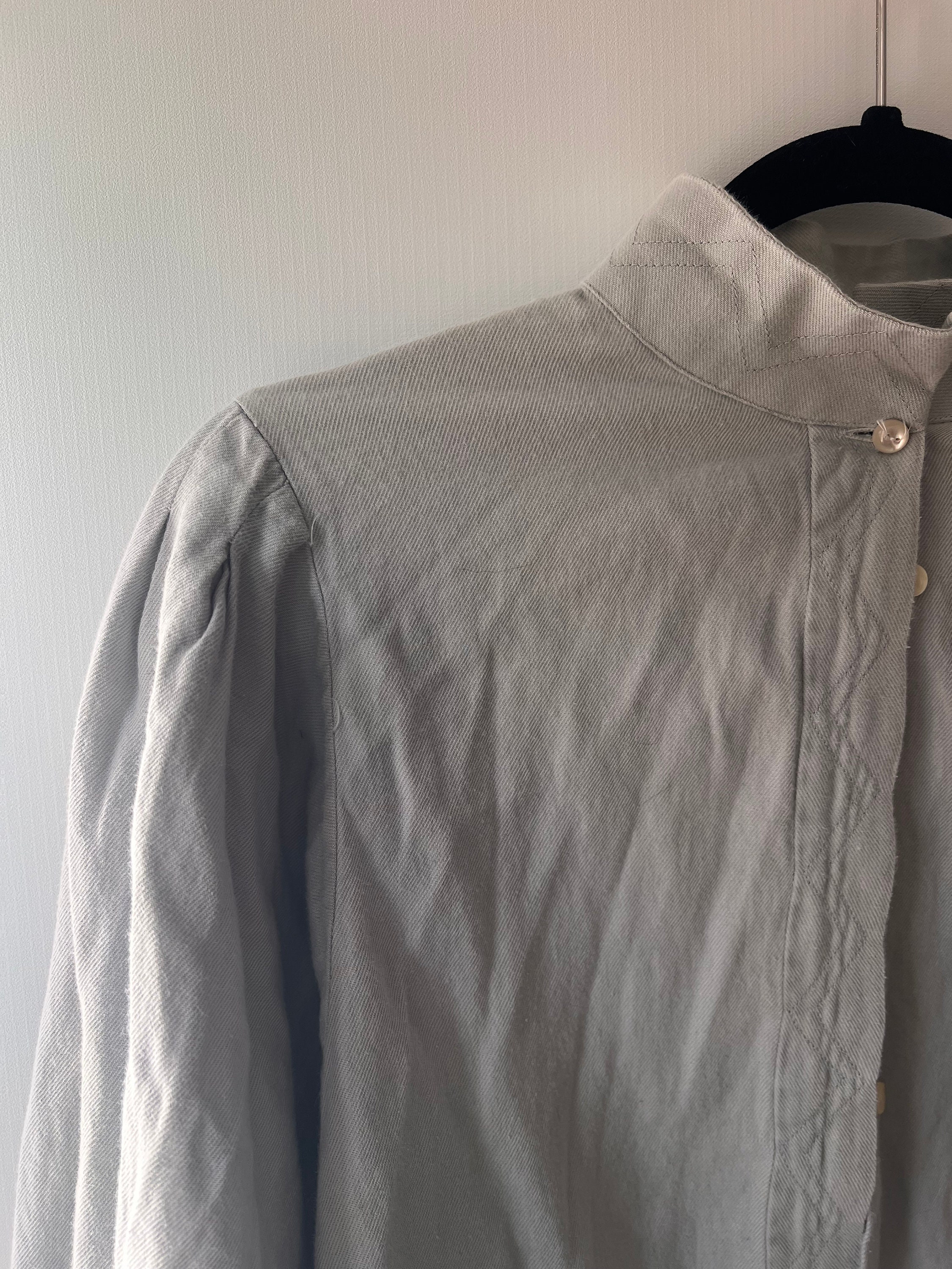 Light Grey Button-up Vintage - Etsy