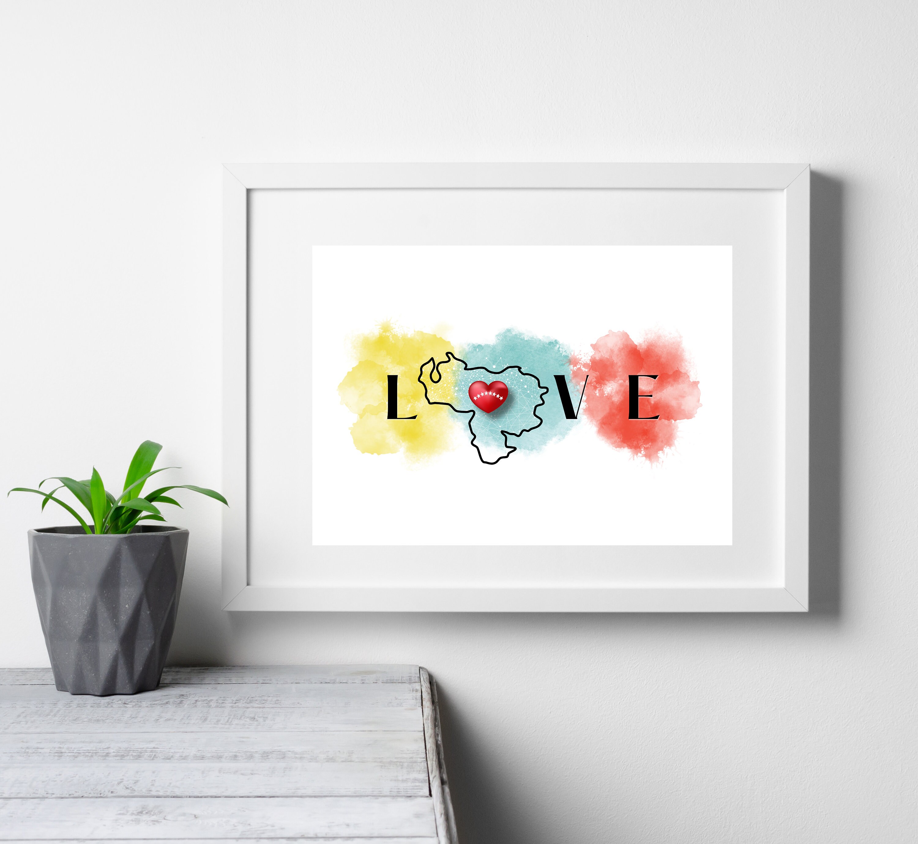 VENEZUELA Venezuela Poster Venezuela Map Venezuelan Art Print Wpa ...