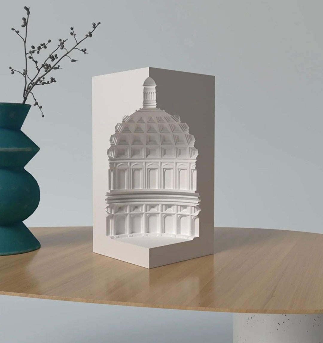 Roman Paris Decor, Roman Dome Statue, Rome Paris Architecture Bookends ...