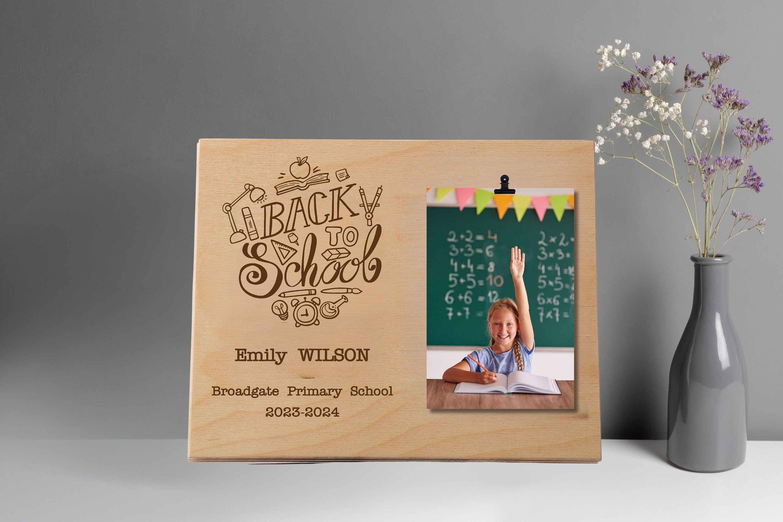 New School Gift Back to School Photo Frame First Day of - Etsy
