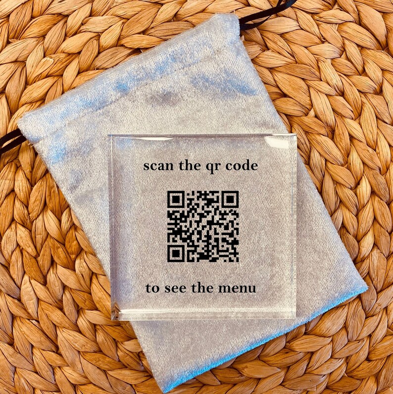 Menu QR Code Sign, Scan to View Our Menu Sign, QR Code Restaurant Bar ...