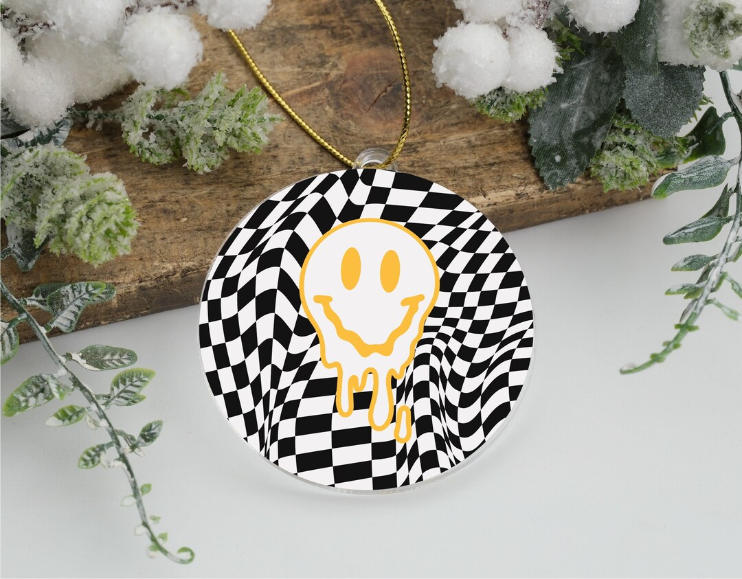 Melted Smiley Face Ornament Smile Ornament Retro Ornament - Etsy