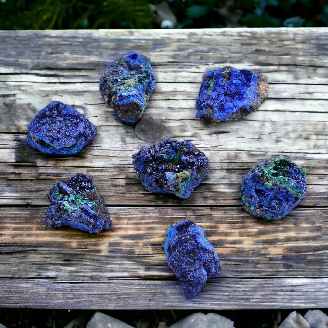 Azurite and Malachite Naturally Coalesce in Symbiotic Mineral - Etsy
