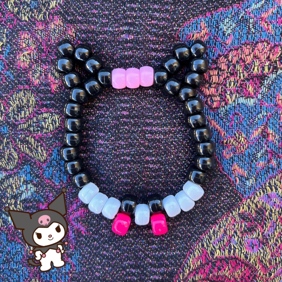 Kuromi Bracelet - Kandi Single - Etsy Kuromi Bracelet - Kandi Single - Etsy
