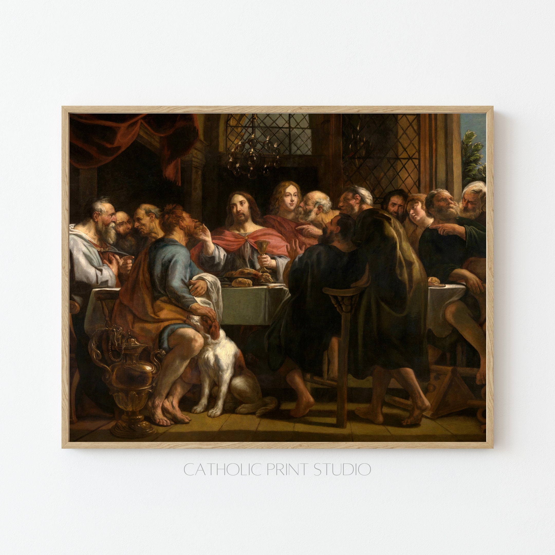 INSTANT DOWNLOAD the Last Supper Vintage Painting Sacred Art PRINTABLE ...