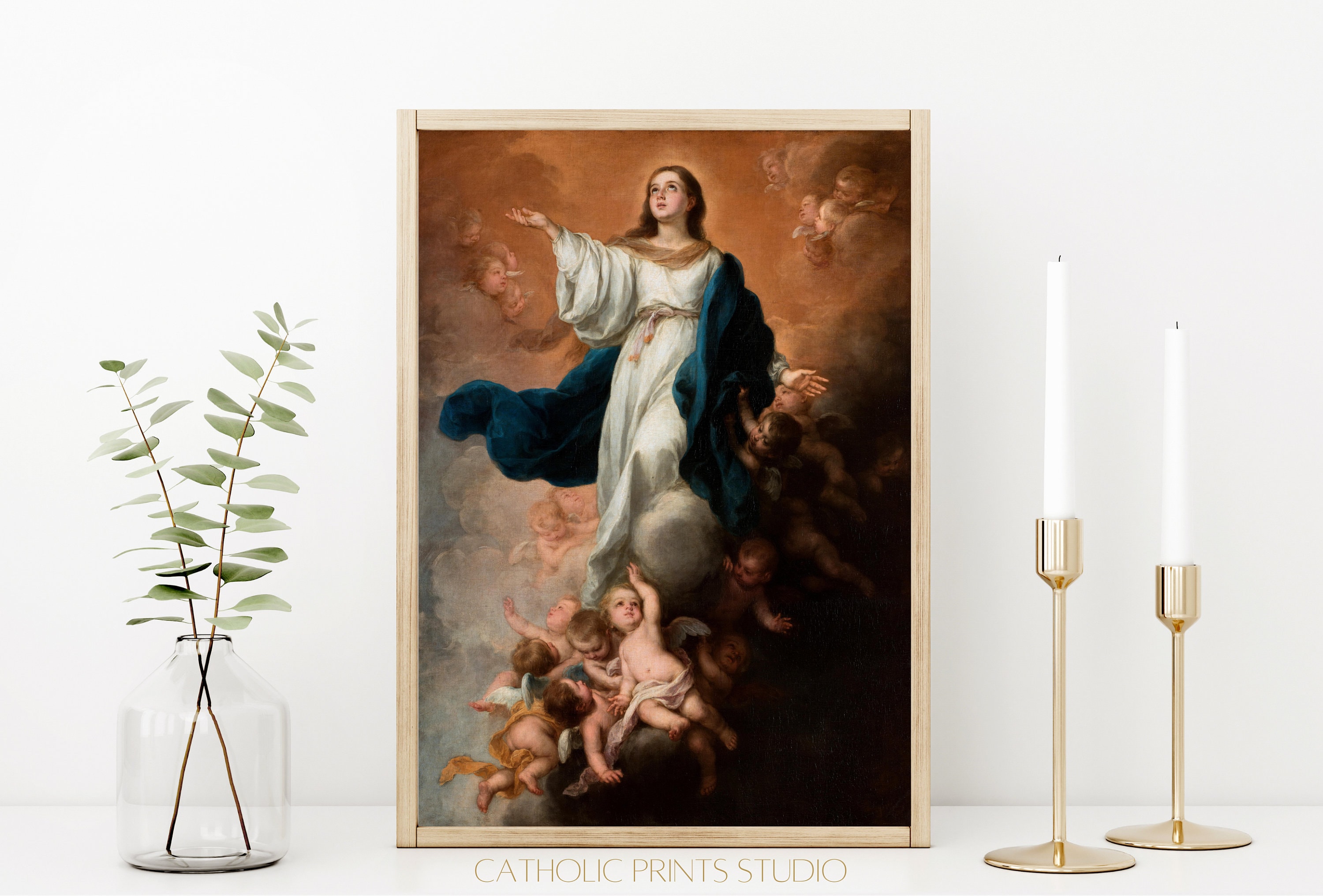 INSTANT DOWNLOAD the Assumption of Mary Vintage Painting | PRINTABLE ...