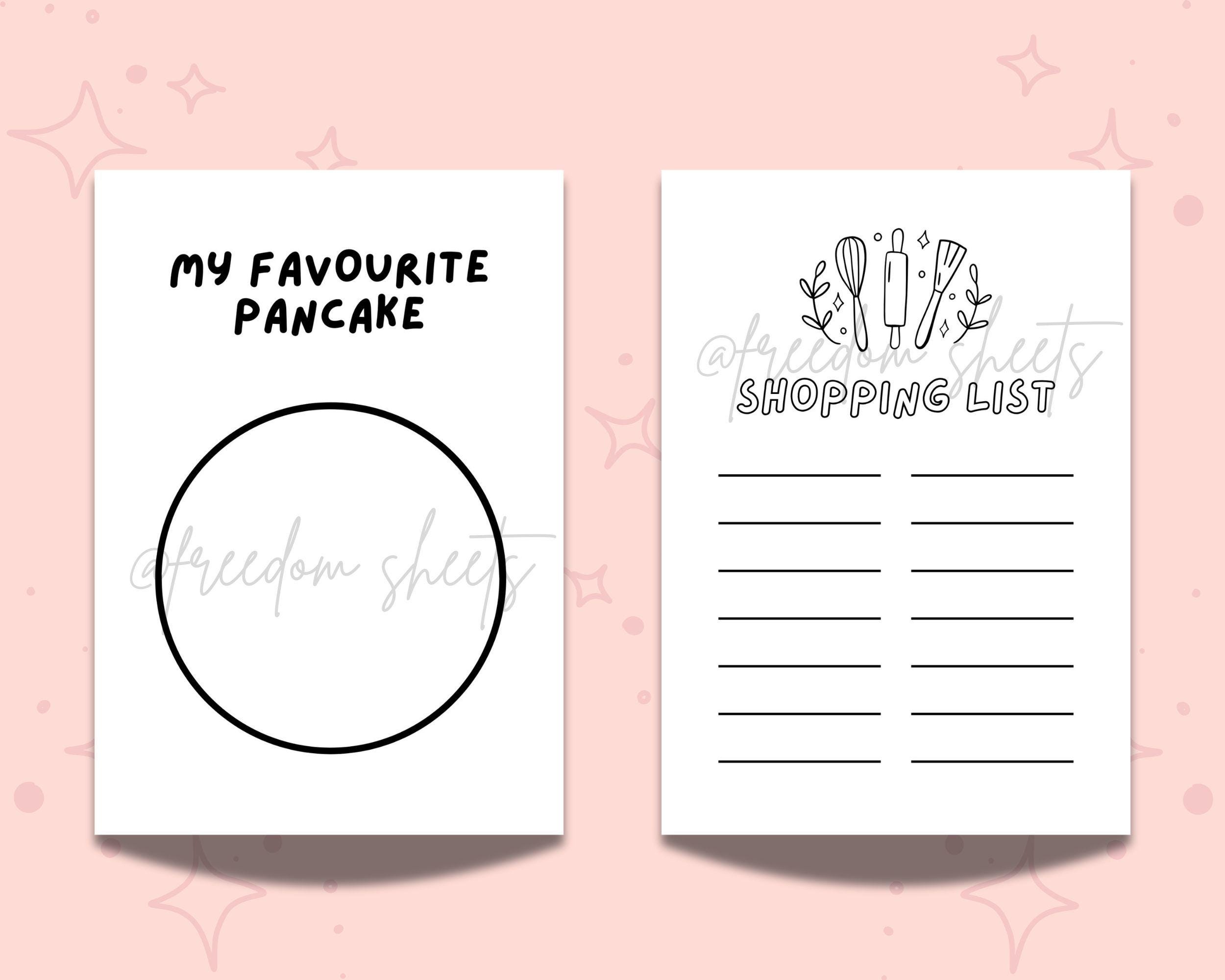 Fun Pancake Day Colouring Pages for Kids Printable Preschooler Activity ...