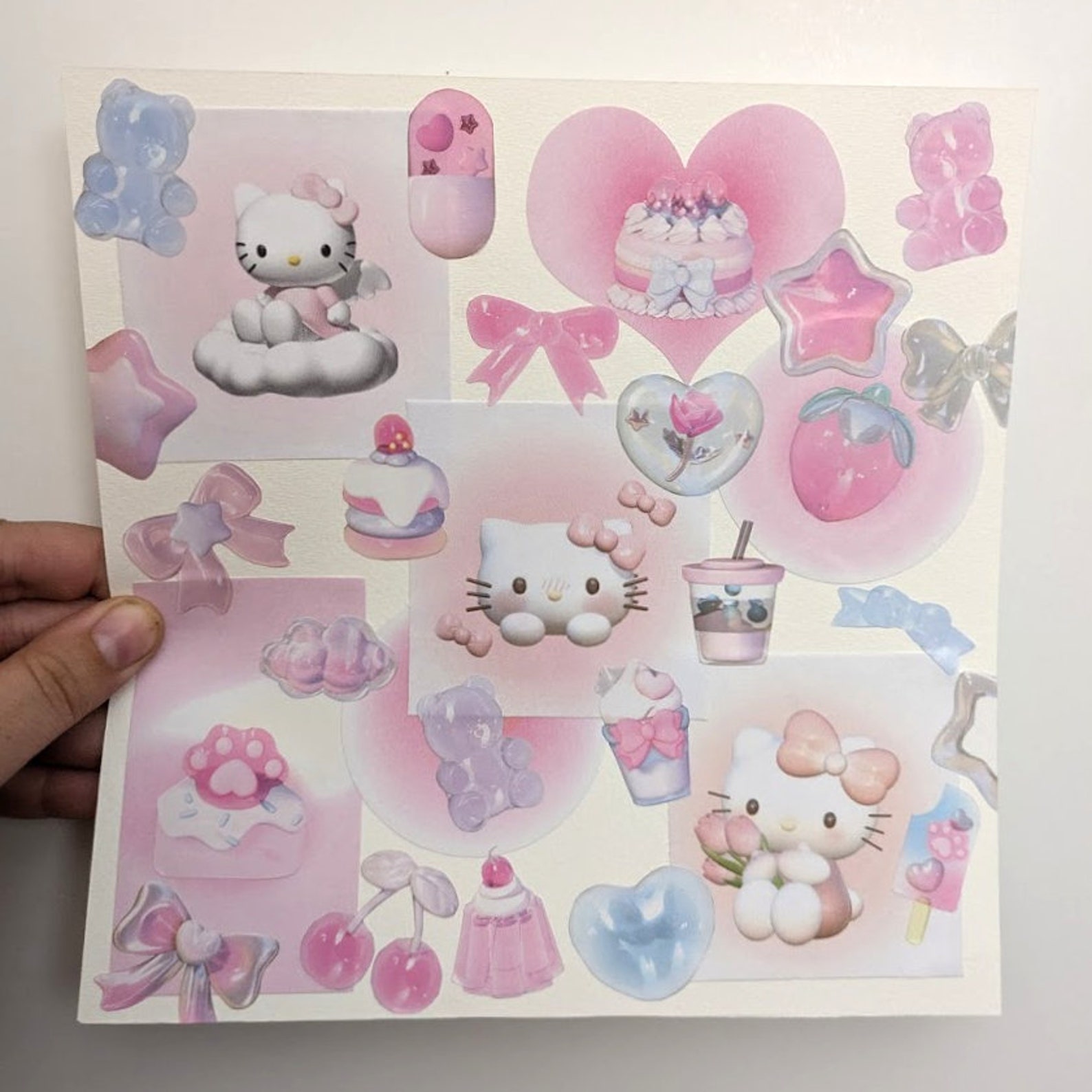 Hello Kitty Handmade Collage - Etsy