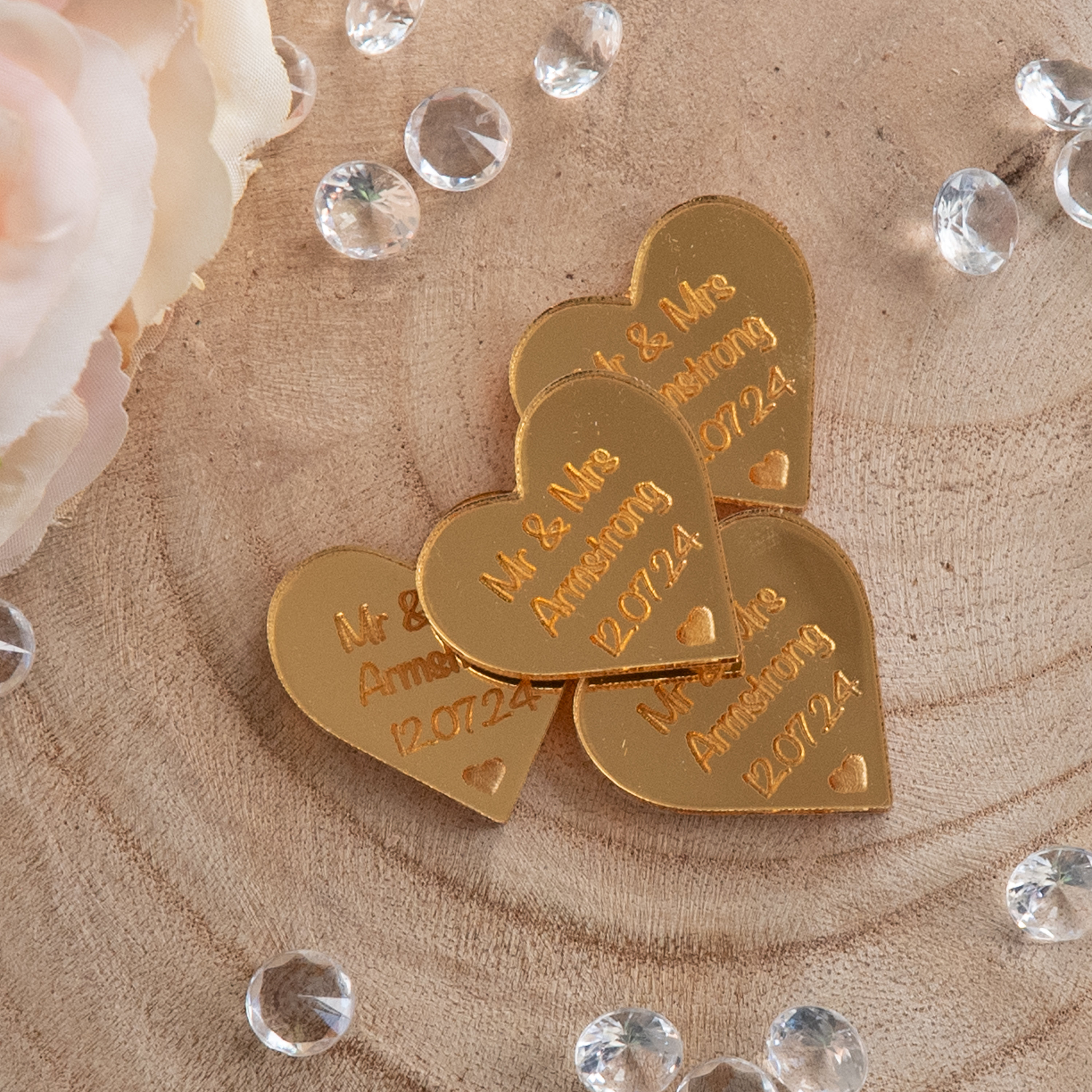 Personalised Heart Shaped Wedding Table Scatter Confetti - Etsy
