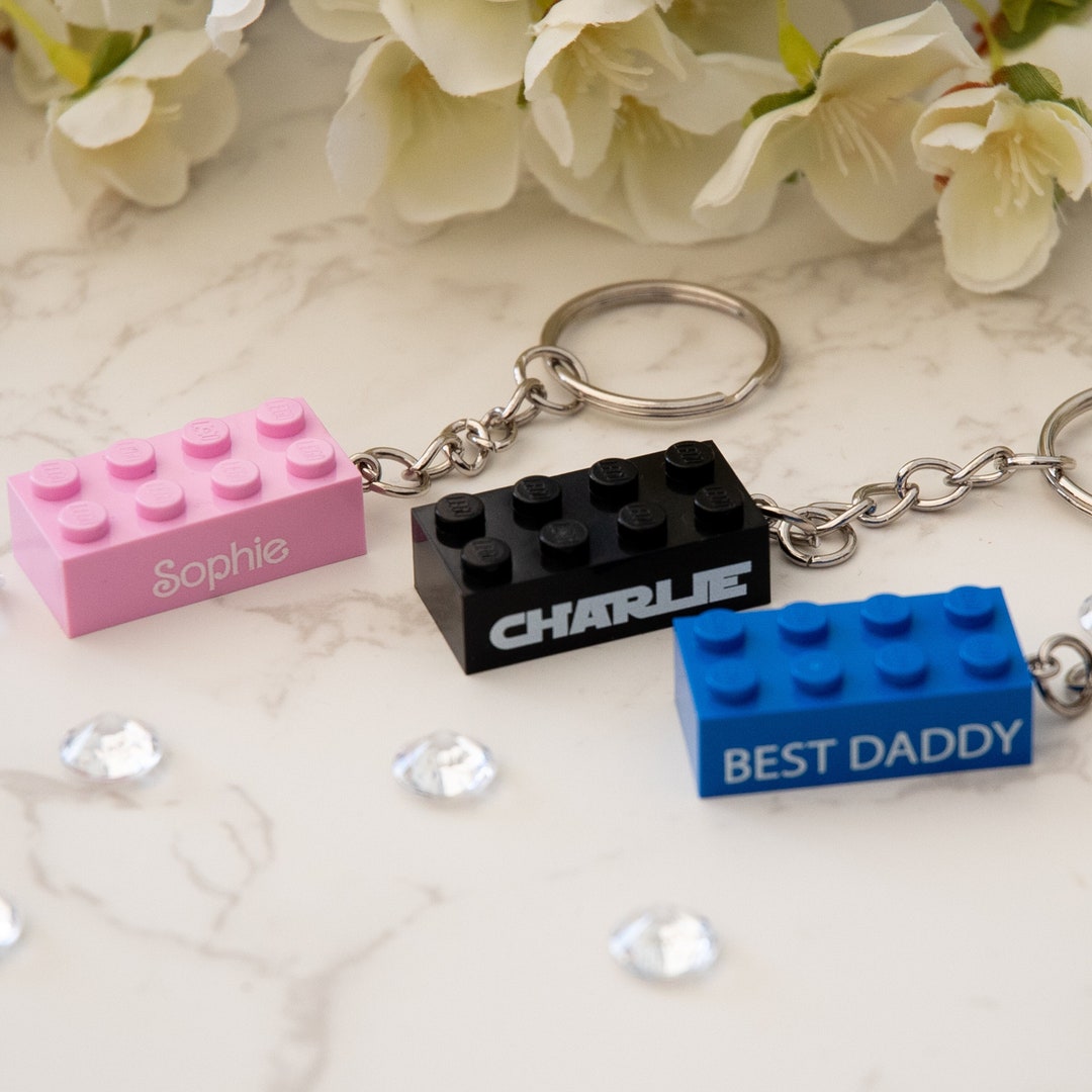 Personalised Keyring Made From Genuine LEGO Bricks. Choice of 20 ...