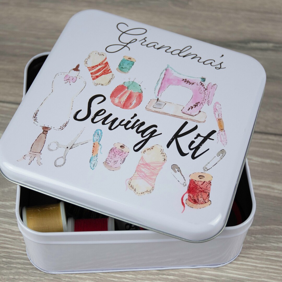 Personalised Grandma's Sewing Kit Metal Tin Any Name - Etsy