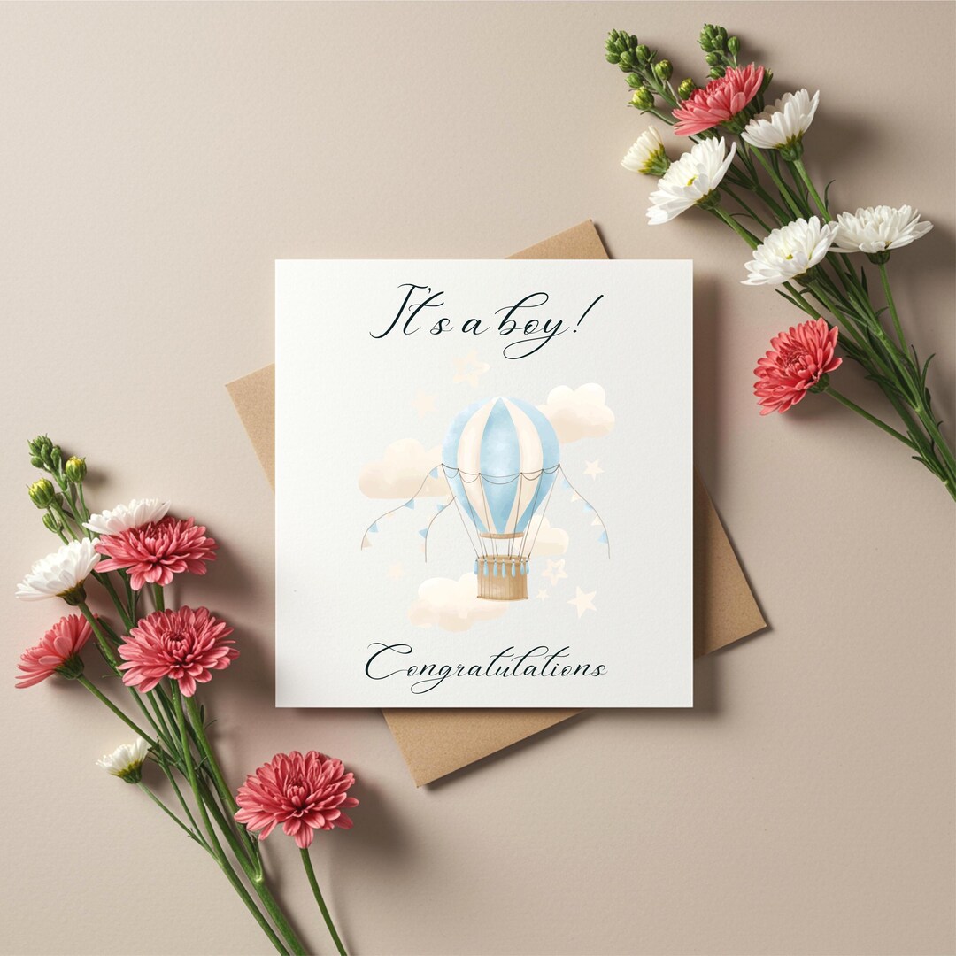 It's A Boy Congratulations, Congratulations New Baby Boy, Personalised ...