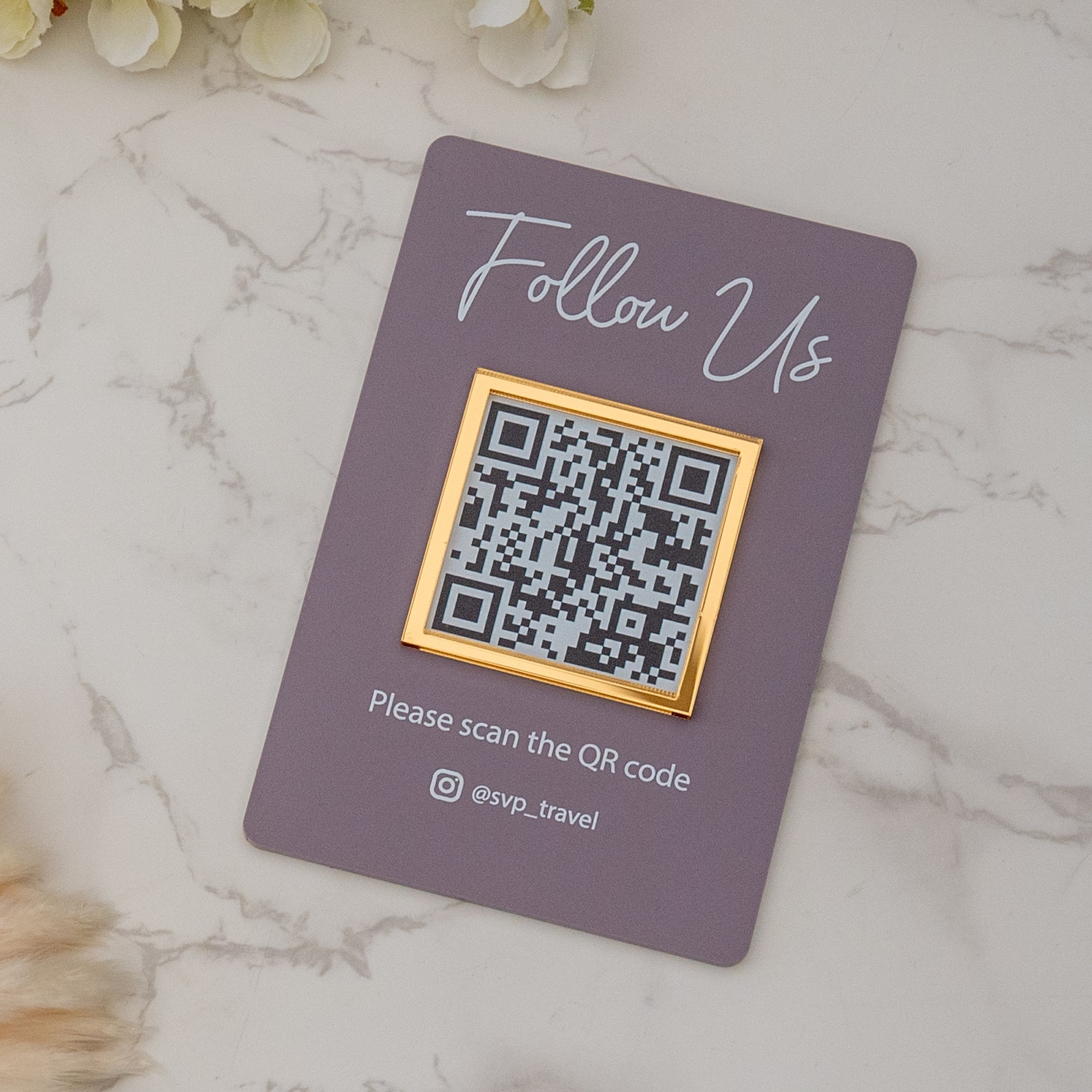 Mini QR Code Social Media Display Sign With Business Logo, Facebook ...