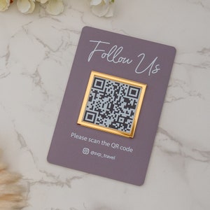 Mini QR Code Social Media Display Sign Facebook, Instagram, Business ...