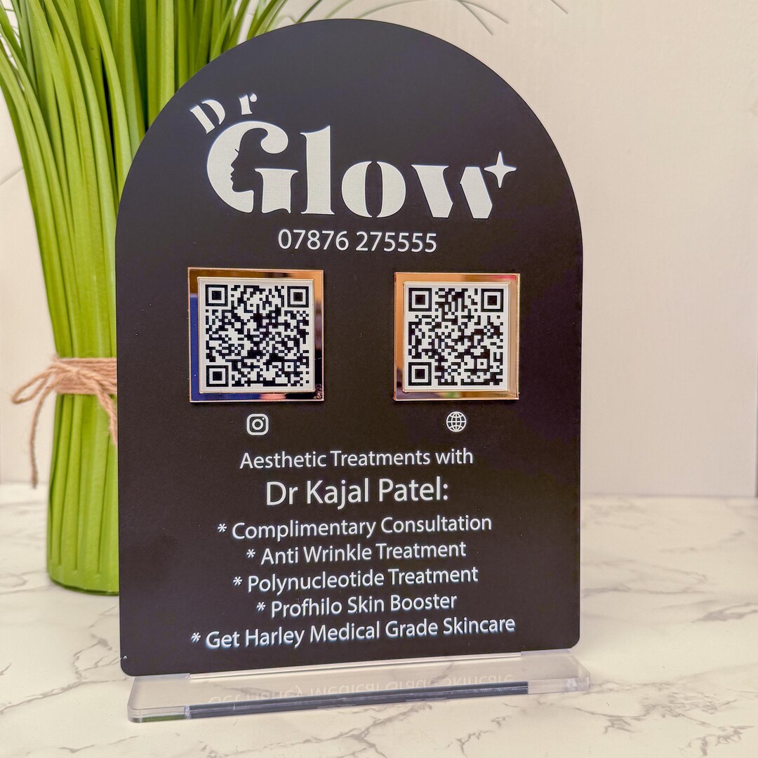 QR Code Social Media Display Sign Facebook, Instagram, Business Sign ...
