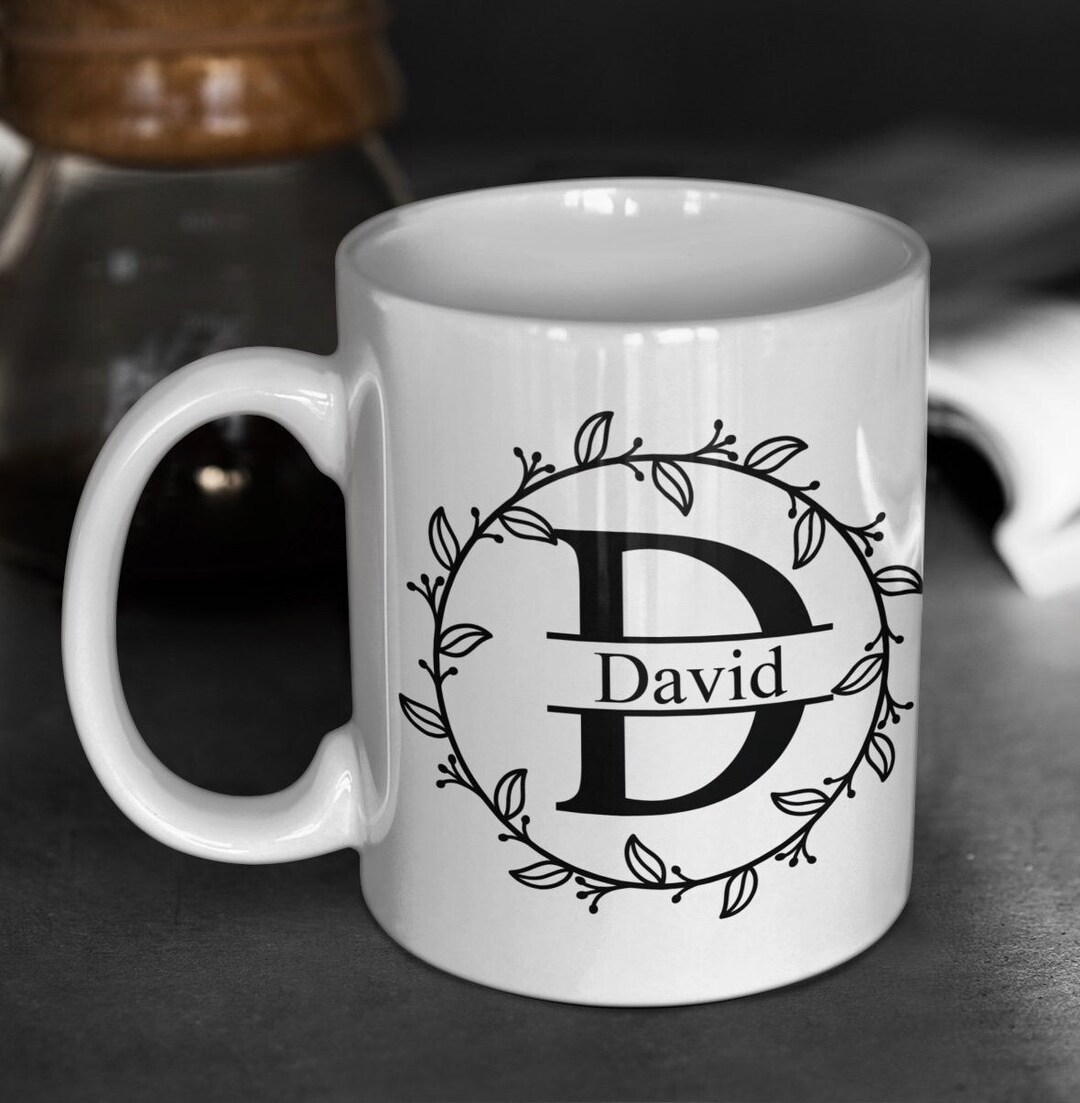 Personalised Monogram Style Name Coffee Mug With Optional Coaster - Etsy