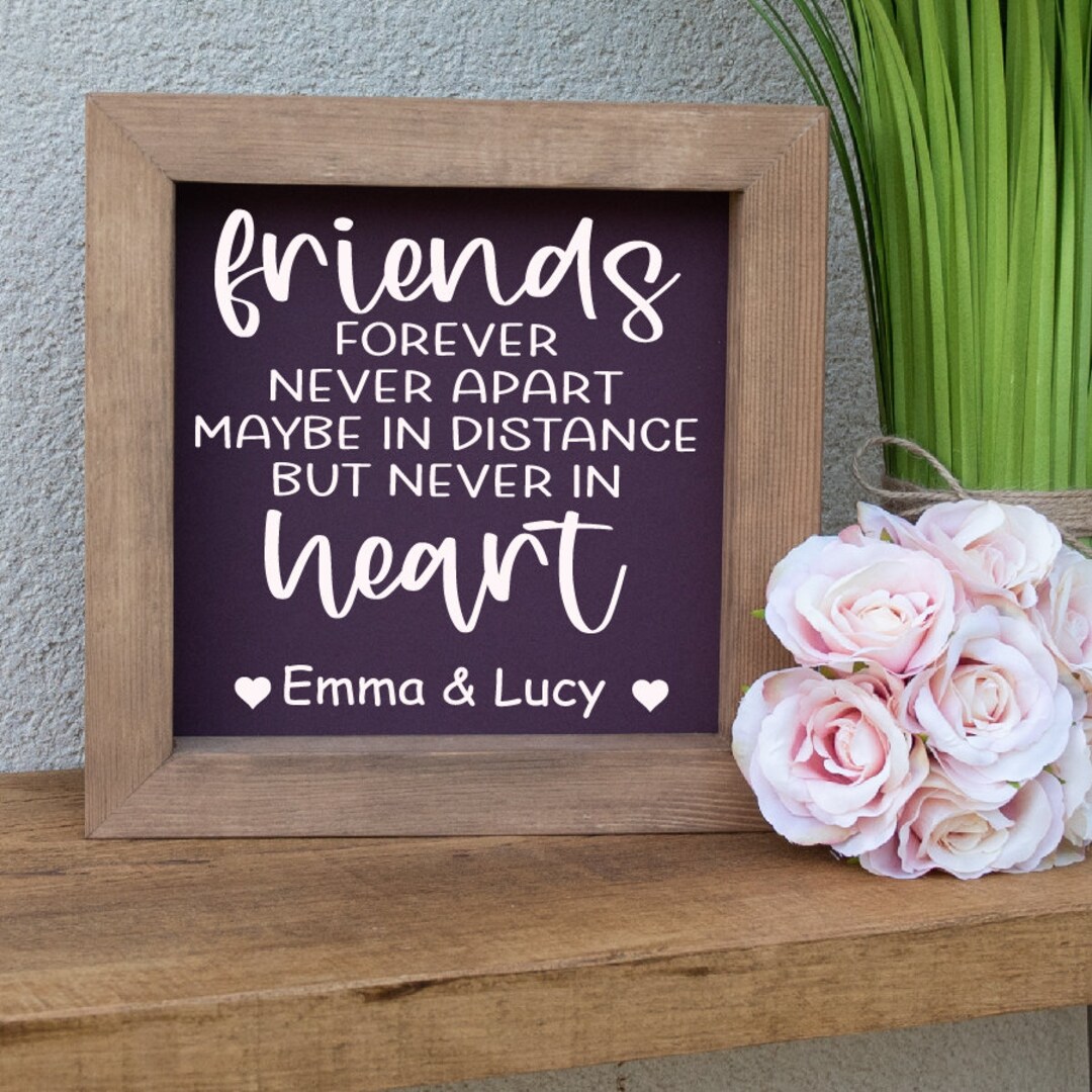 Personalised Friends Forever Never Apart Wooden Picture Frame - Etsy