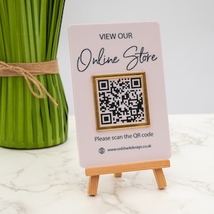 Mini QR Code Social Media Display Sign Facebook, Instagram, Business ...
