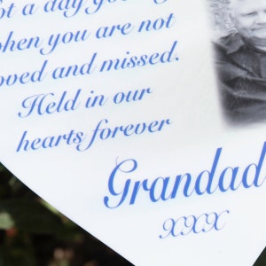 Personalised Acrylic in Loving Memory Heart Memorial Grave Marker - Etsy