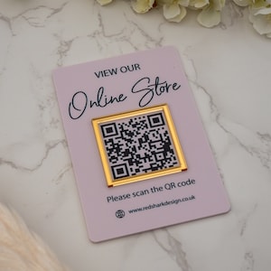 Mini QR Code Social Media Display Sign Facebook, Instagram, Business ...
