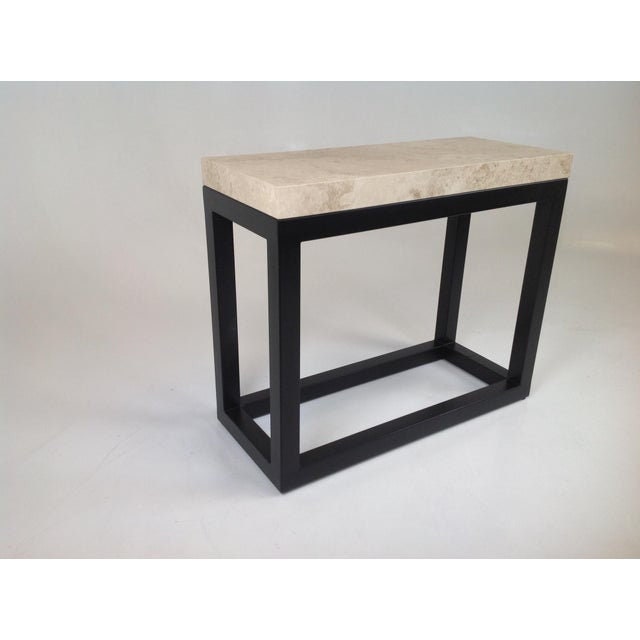 Modern Travertine Top Console Table - Etsy