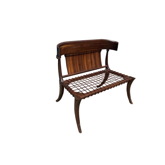 Mid Century Style Klismos Walnut Bench - Etsy