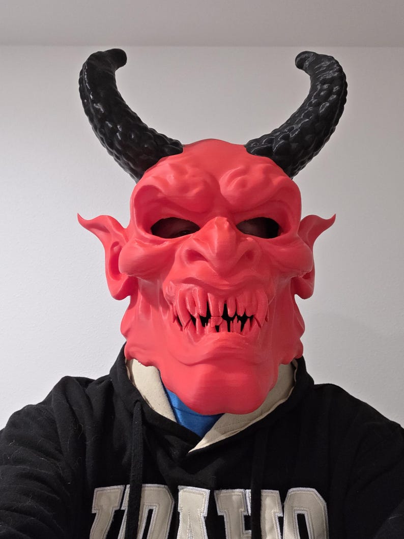 3D Print Demon Mask STL Files – Cosplay Prop - Etsy
