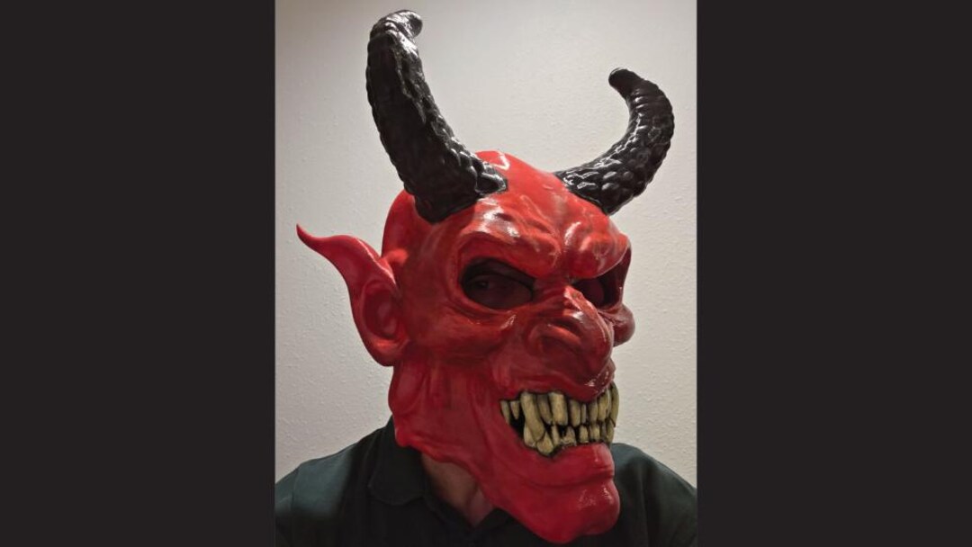 3D Print Demon Mask STL Files – Cosplay Prop - Etsy