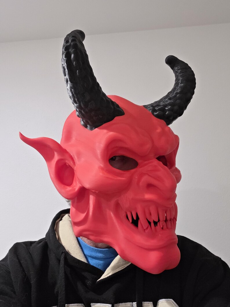 3D Print Demon Mask STL Files – Cosplay Prop - Etsy