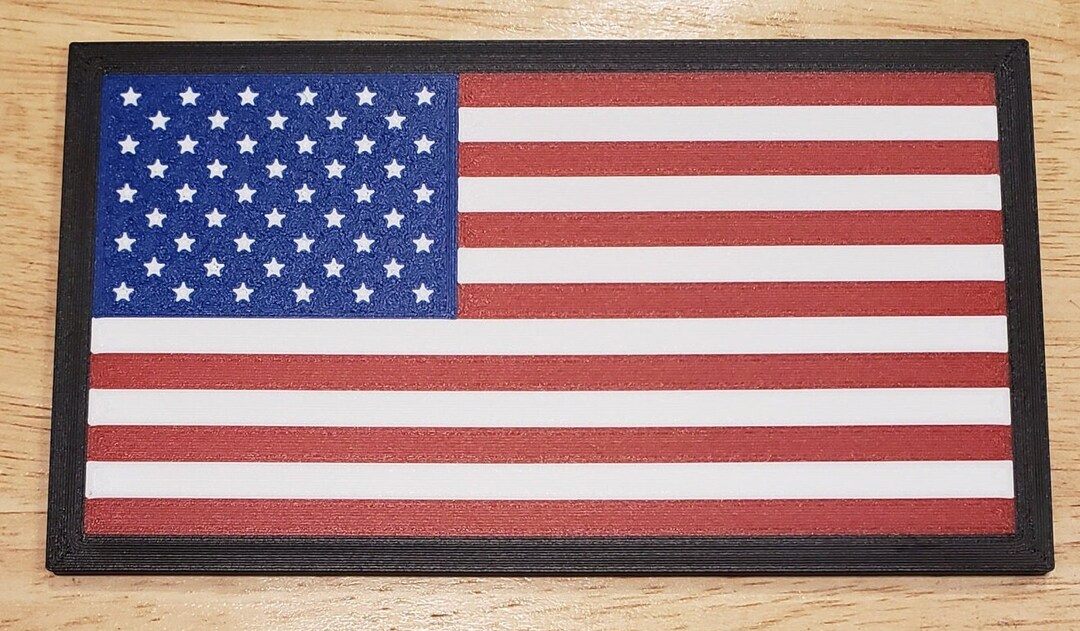 STL File to 3D Print the American Flag. With and Without a Border for ...