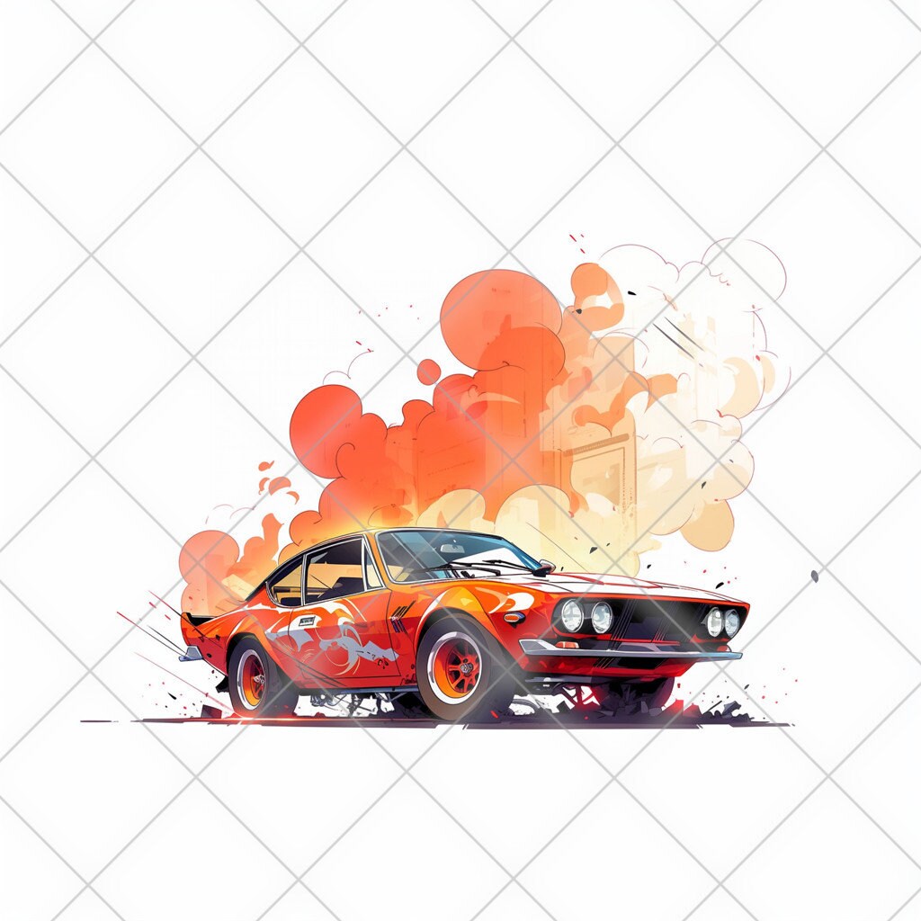 Ford Capri 1600 GT Clip Art Vintage Car Illustration for Auto - Etsy