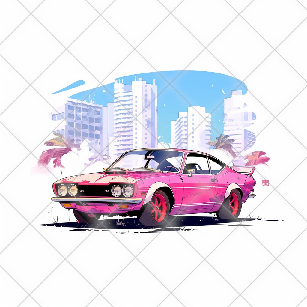 Ford Capri 1600 GT Clip Art Vintage Car Illustration for Auto - Etsy