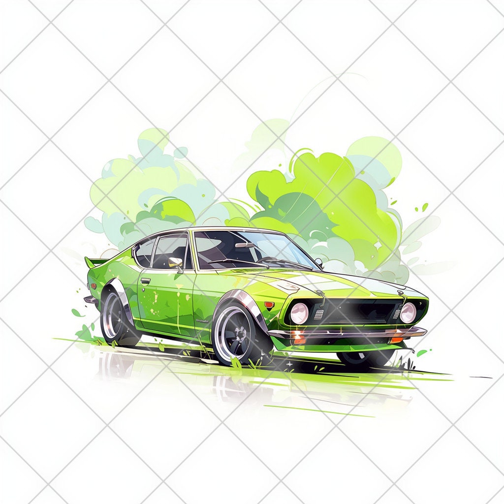 Ford Capri 1600 GT Clip Art Vintage Car Illustration for Auto - Etsy