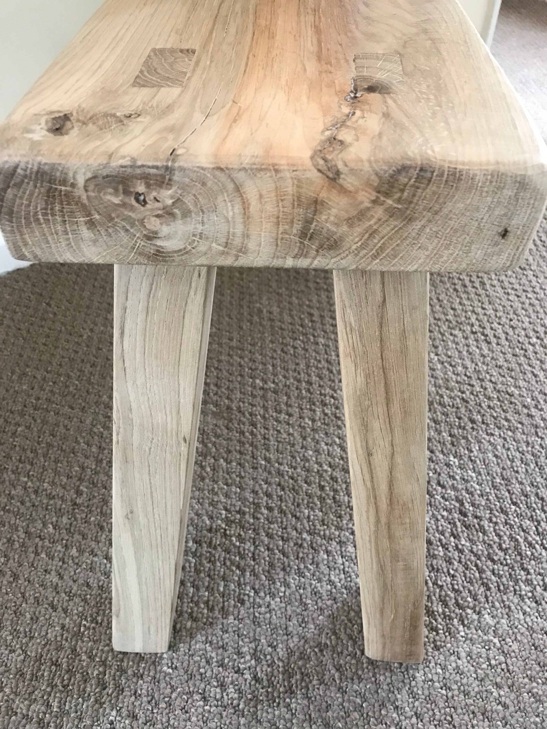 Solid Oak Bench/ Milking Stool/ Pig Bench - Etsy
