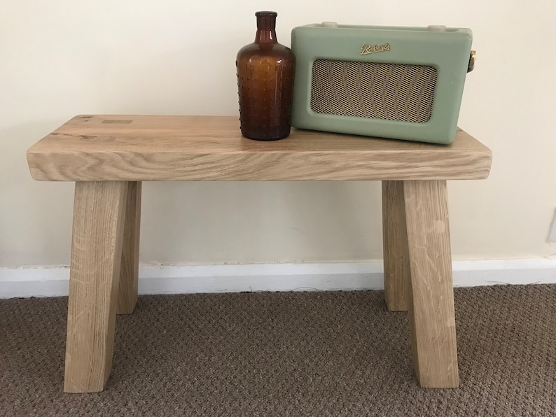 Solid Oak Bench/ Milking Stool/ Pig Bench - Etsy