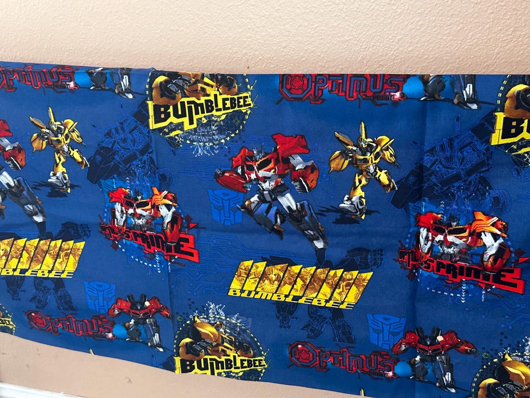 Transformers Window Valance: Optimus Prime & Bumblebee, Boys Room Decor ...