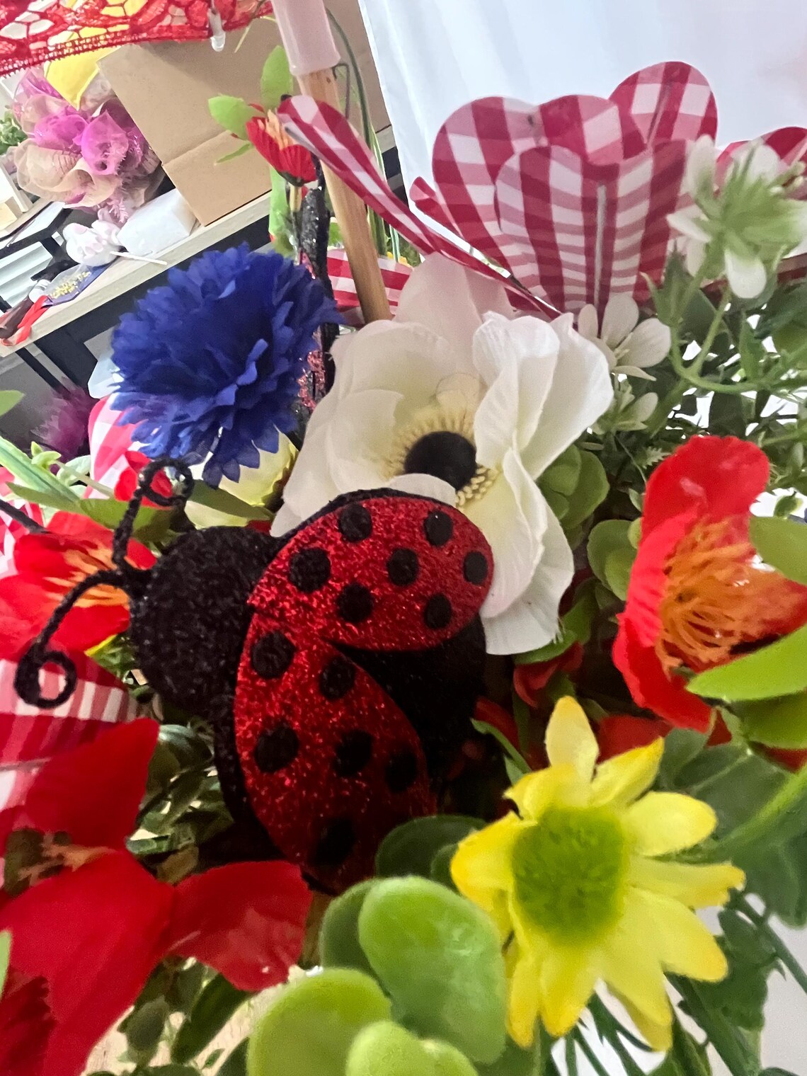 Joyful Blossoms: Vibrant Floral Display in Red Rain Boots - Etsy