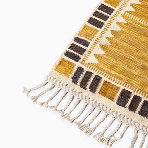 5x7 Mustard Yellow Kilim Area Rug,| Handwoven Rug Flatweave Rug ...
