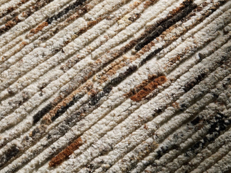 9x12 Neutral Area Rug, Thick Ribbed Beni Ourain Moroccan Rug | Multi ...