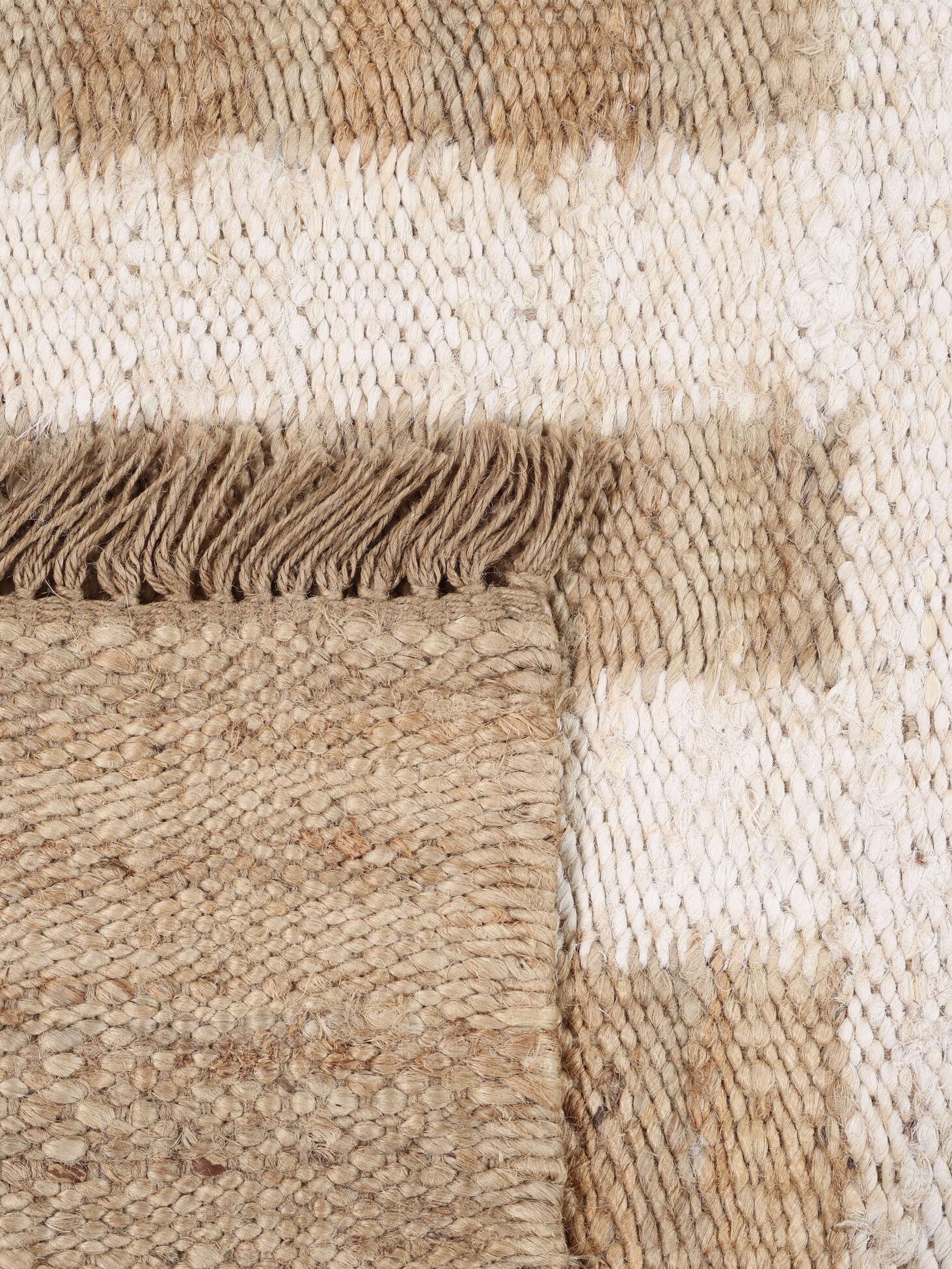 Handwoven Natural Beige and White Jute Rugs. Indoor or Outdoor Rugs ...