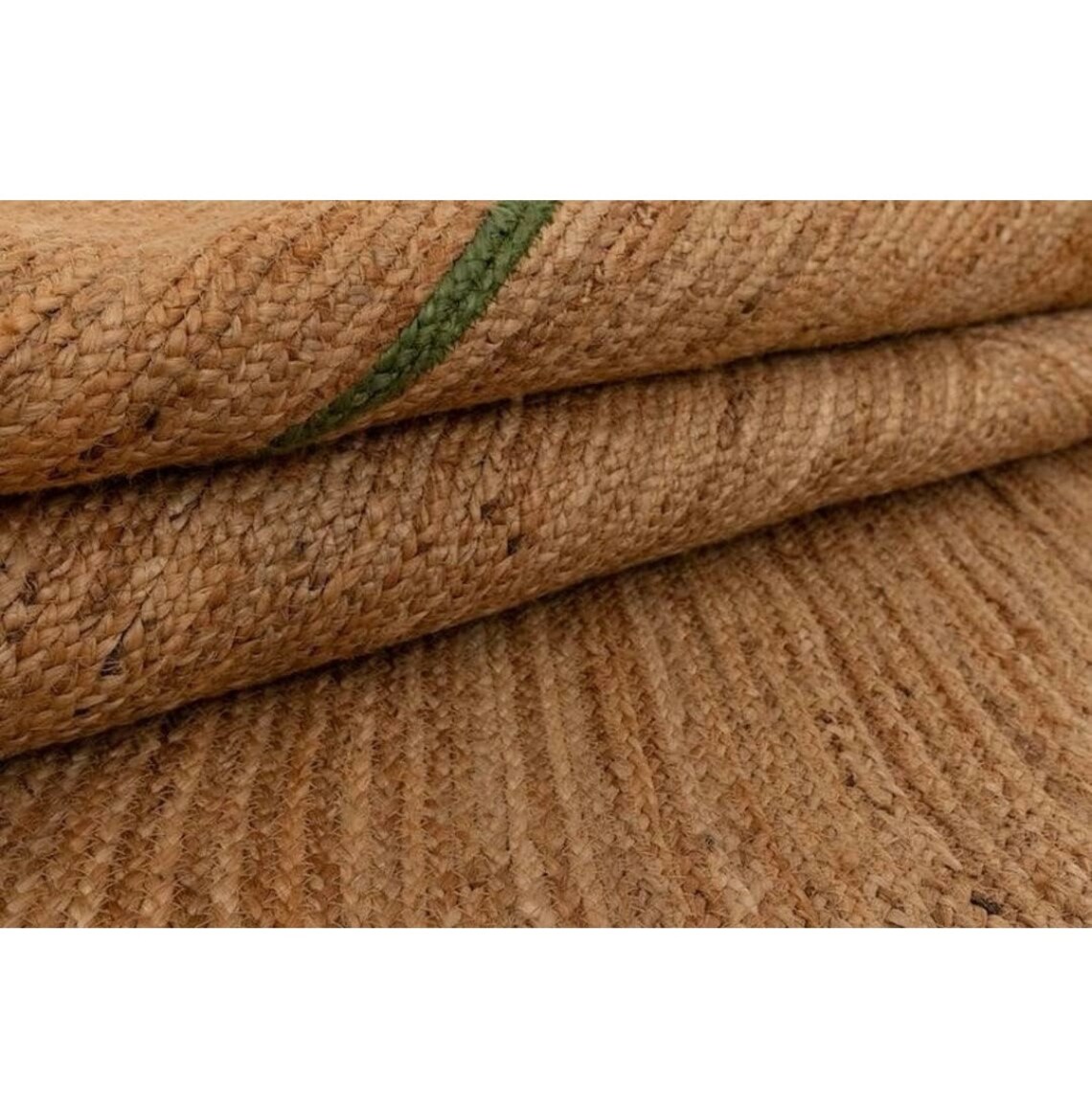 Green Jute Scallop Handmade Rug, Jute Rugs, Runner Rugs, Outdoor Rugs ...