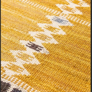 5x7 Mustard Yellow Kilim Area Rug,| Handwoven Rug Flatweave Rug ...