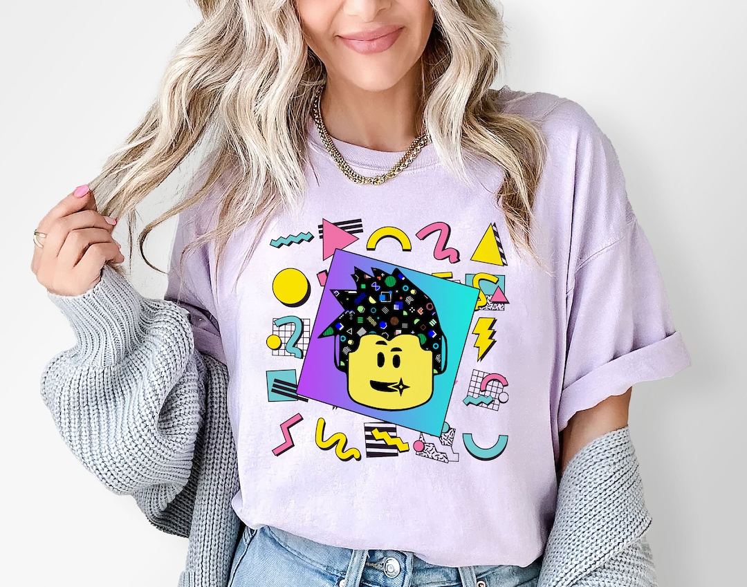 Retro 80s 90s Memphis Pattern Roblox Tshirt Radblox Party - Etsy