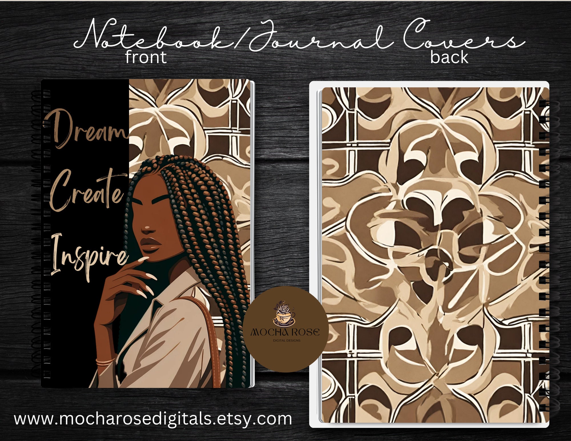 Dream Black Women Notebook Covers, Journal Covers, African American ...
